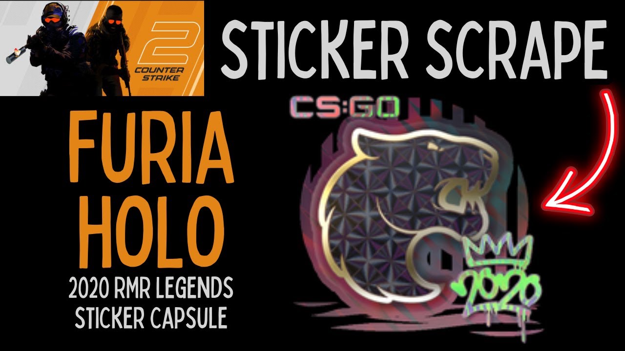 FURIA Holo 2020 RMR sticker scrape #csgo #cs2skins #cs2stickers - YouTube