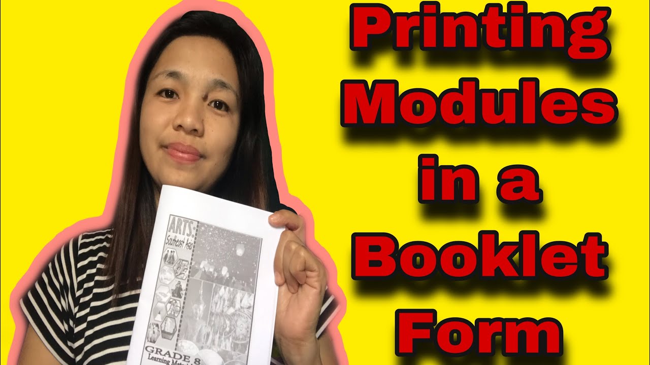 Tutorial about printing modules in a booklet form - YouTube