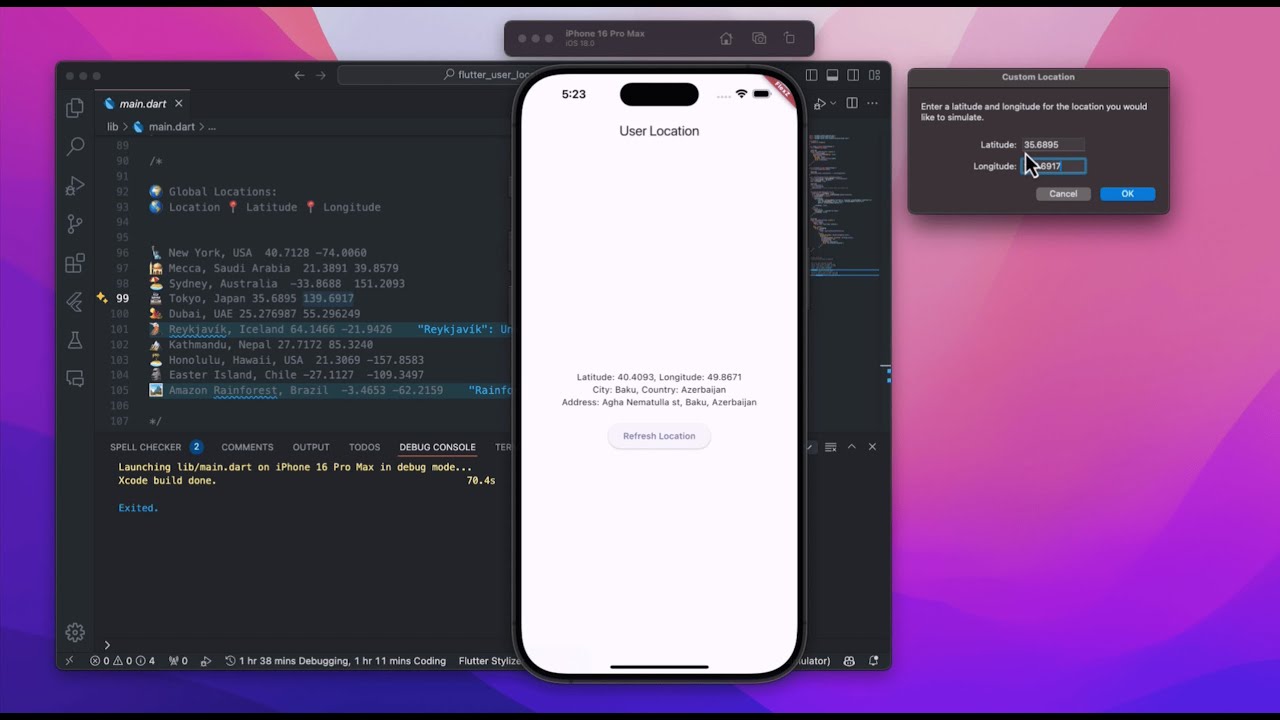 π΄ Flutter Location Tracking Real Time User Location And Details Display 2145