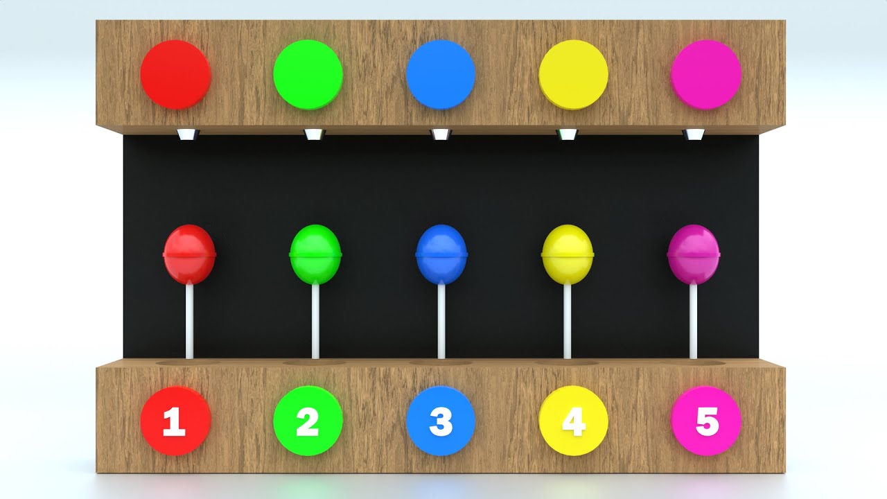 Best Learning Video for Toddlers Learn Colors with Lollipop Surprises ...