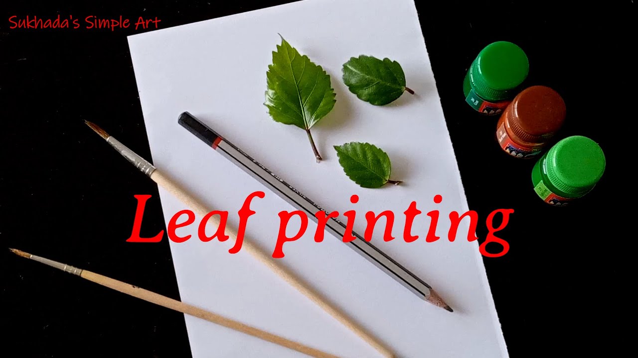 Leaf printing art 🌿/ leaf print/ leaf art / leaf impression printing ...