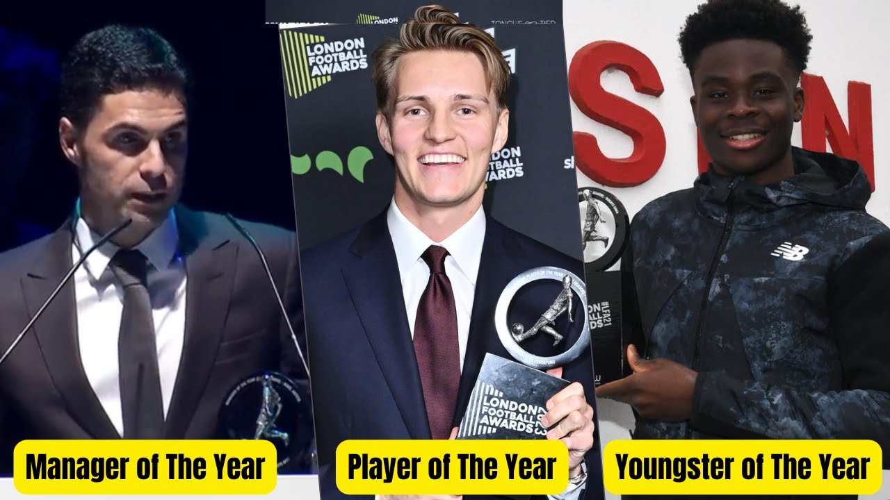 Arteta, Odegaard & Saka Win Big at 2023 London Football Awards - YouTube