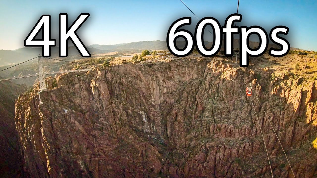 Cloudscraper Zipline on-ride 4K POV @60fps Royal Gorge Bridge ...