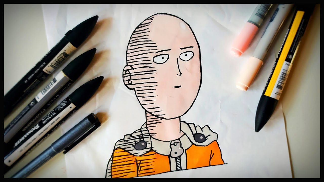 How To Draw Saitama OK in One Punch Man | Anime & Manga Drawing ...