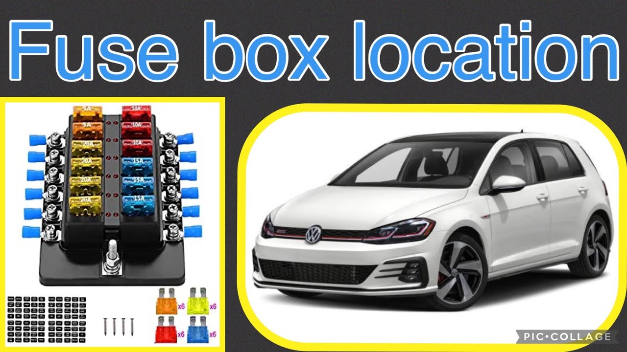 The fuse box location on a 2018 Volkswagen Golf R - YouTube
