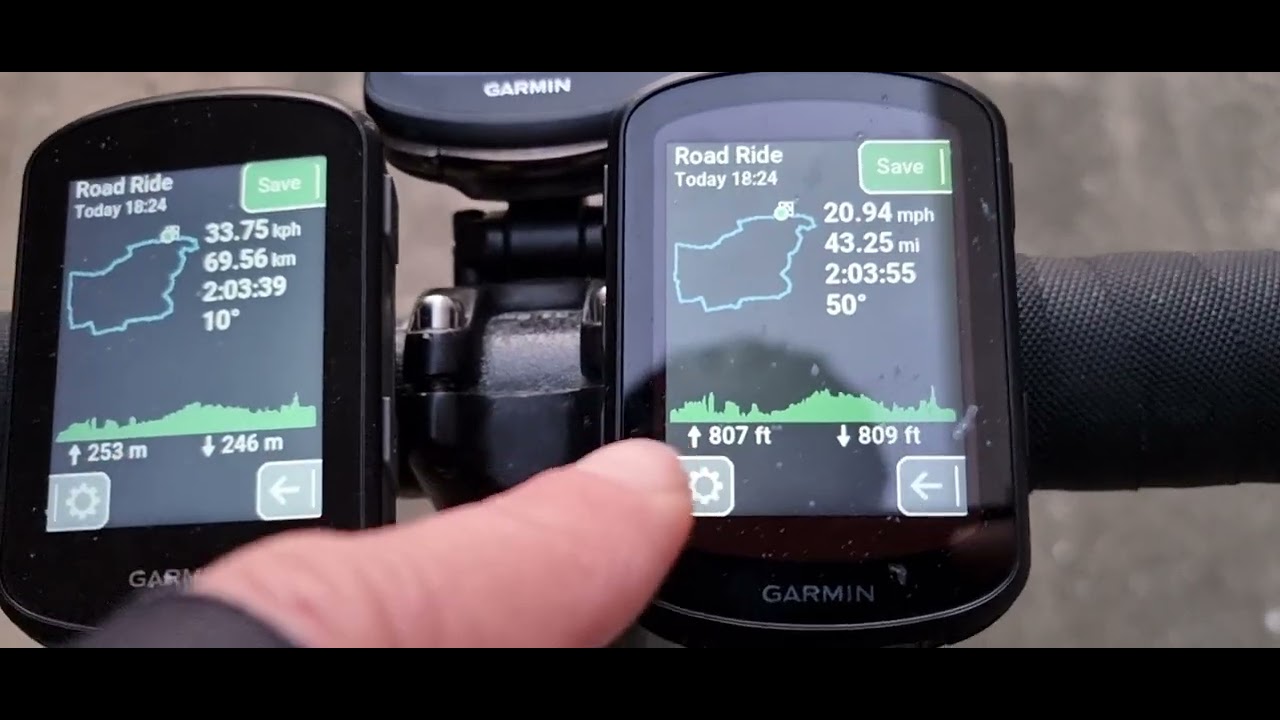 840 vs 1040 vs 540 GPS Accuracy Test Cycling [43.25 Miles changes to 43 ...