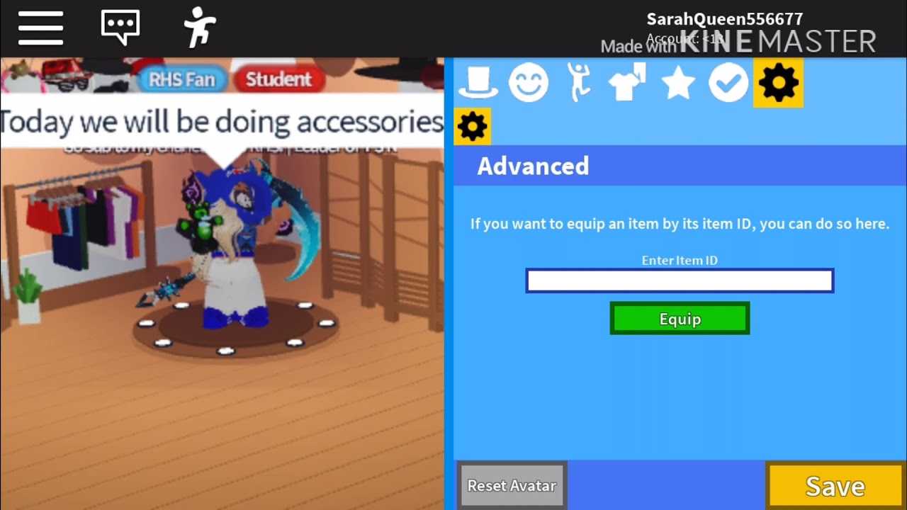 Accessories Codes RHS - YouTube