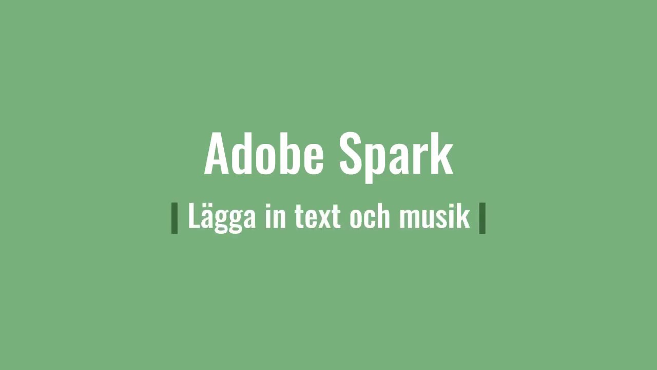 Adobe Spark text - YouTube