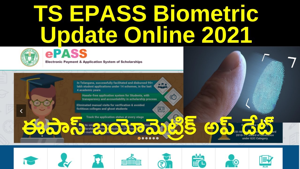 TS Epass BioMetric Update Online 2021- Telangana ePass Scholarship ...