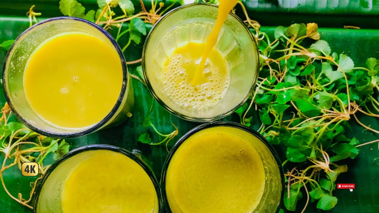 Gotu Kola juice village recipe 4K | Centella asiatica ASMR - YouTube