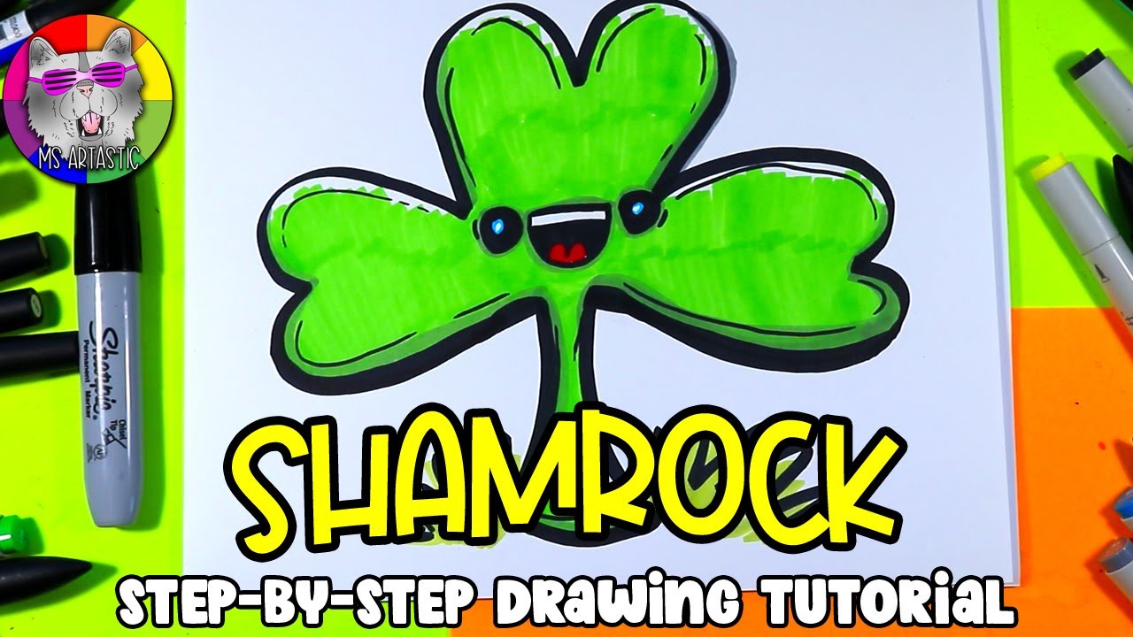 Draw a Shamrock! St. Patrick's Day Shamrock Drawing Art Lesson for KIDS ...