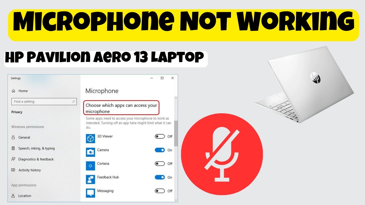 How to Fix HP Pavilion Aero 13 Laptop Mic Not Working Problem in ...