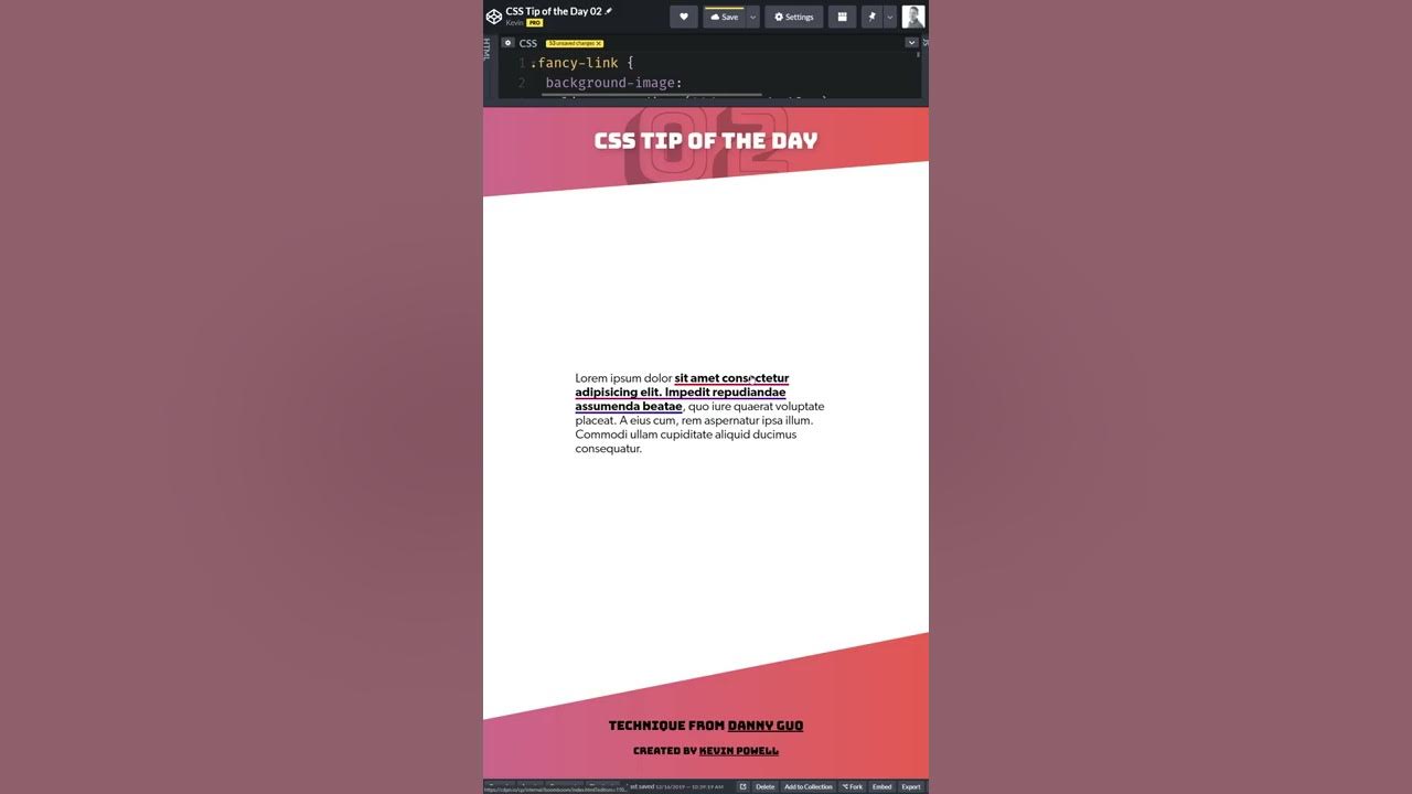 Multi-line underline text-gradient animation | CSS Tip of the Day | # ...