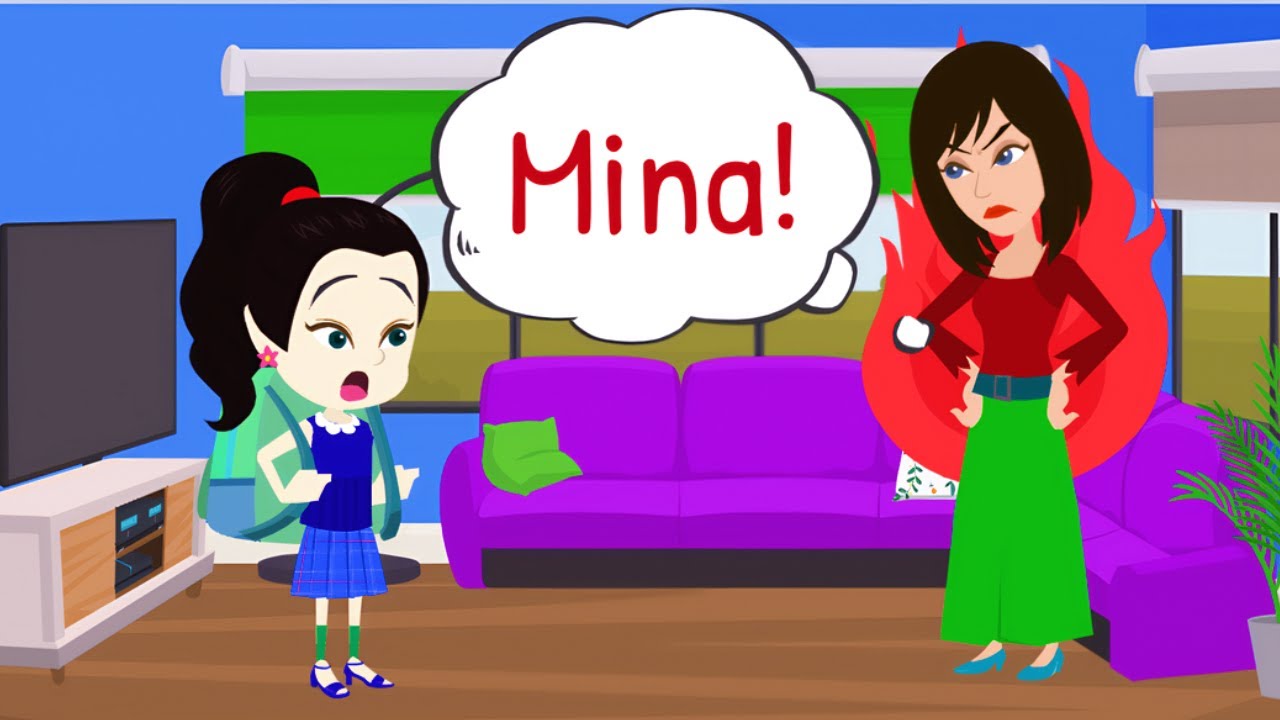 Mina Got Punishment. Full Story! - Conversation in English - Mina English - YouTube