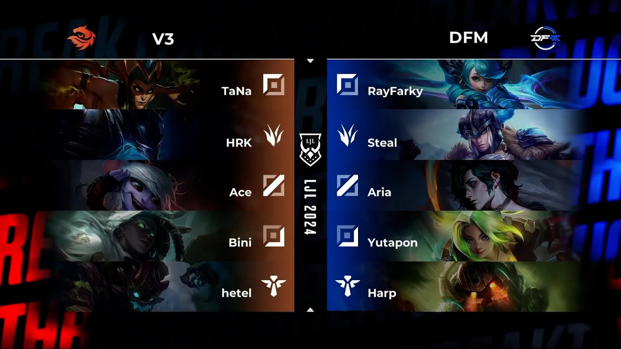 LJL 2024 Spring Playoff Day1 DFM vs V3 game3 - YouTube