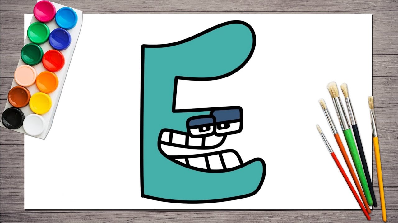 Alphabet E Drawing | How to Draw E | Alphabet Lore Drawing | Easy ...