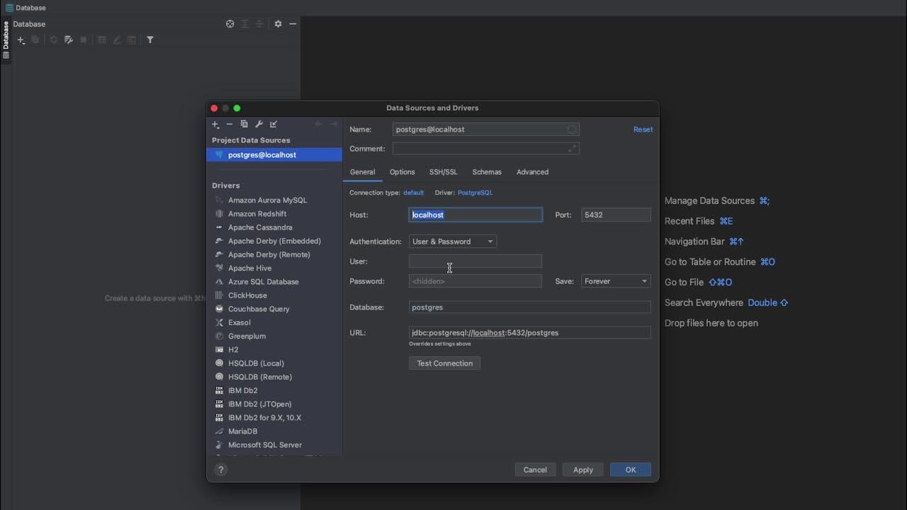 Fullstack2021 P56 Database How To Access Docker Postgres Db From Jetbrain S Datagrip Youtube