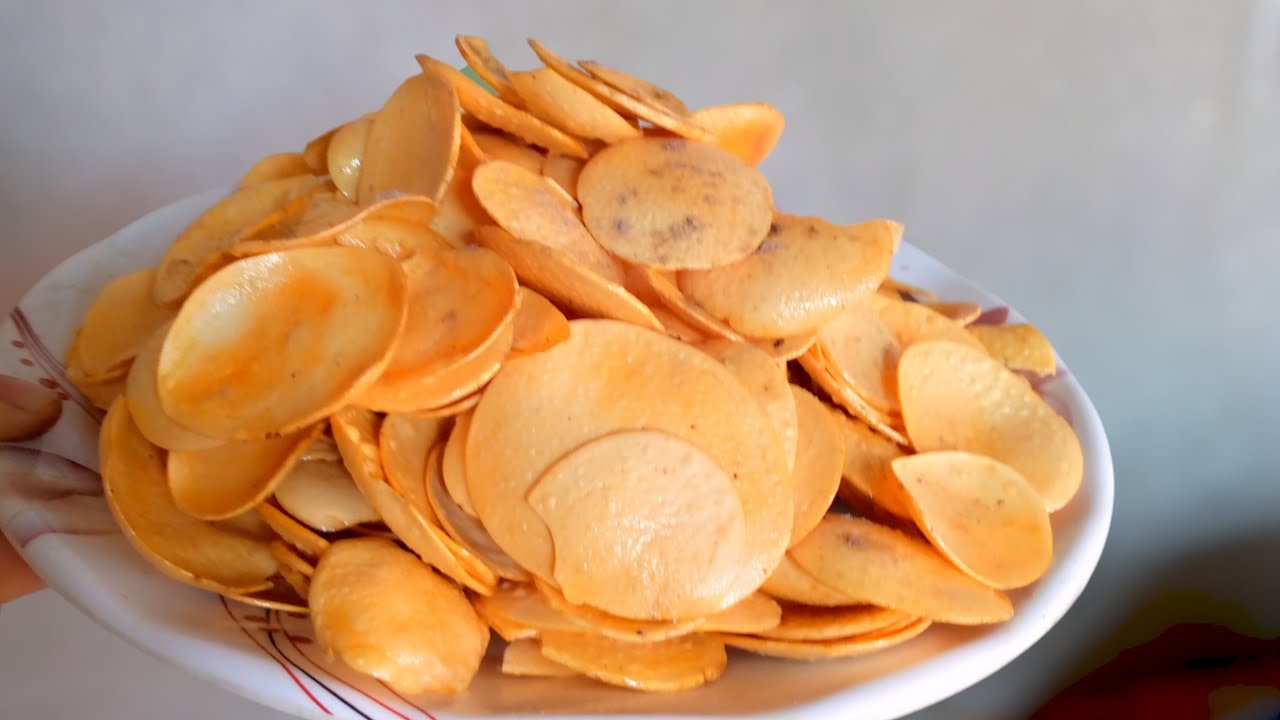 ঘরে বসেই দোকানের মতো চিপস🥰| alu papor recipe| Alu chips recipe in ...