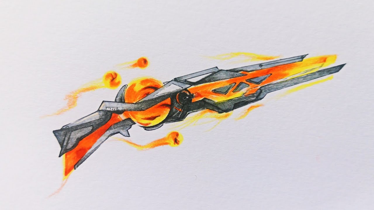 Skin M1887 FreeFire, Vẽ M1887 Lôi Nộ - YouTube