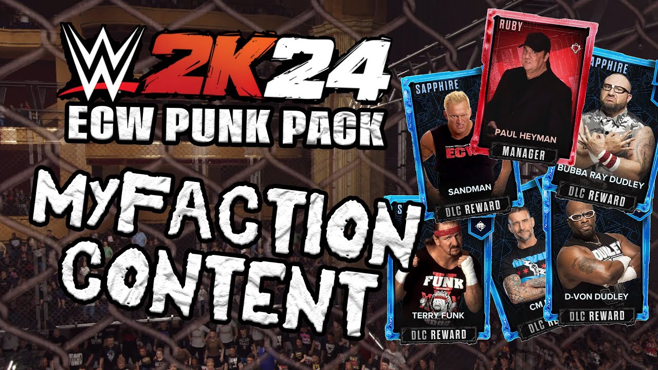 WWE2K24 - New MyFACTION Cards in ECW Punk Pack DLC *REVEALED* - YouTube