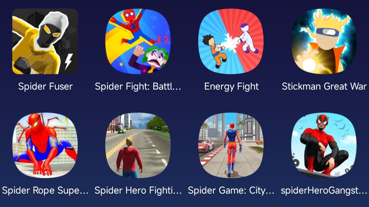 Spider Fuser,Spider Fight Battle,Energy Fight,Stickman Great War,Spider ...