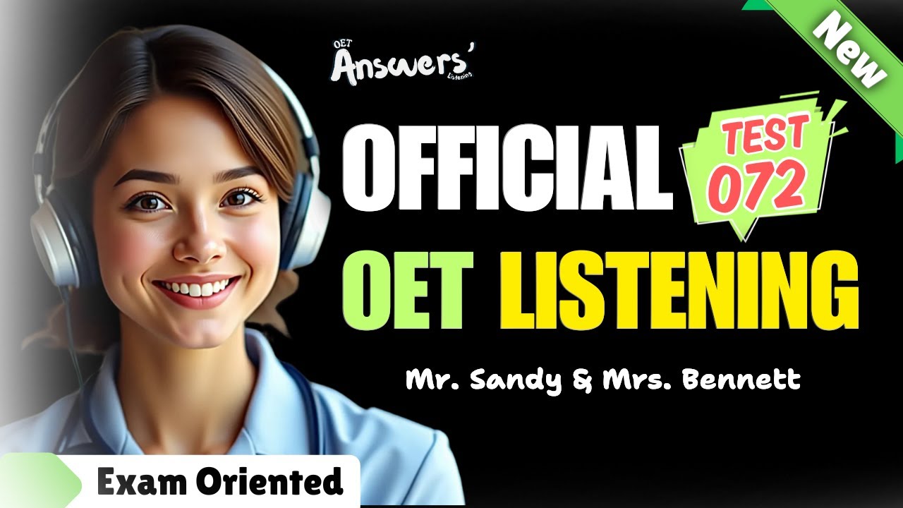 OET Listening Sample for Nurses and Doctors | 05-12-2024 #oet #oetexam ...