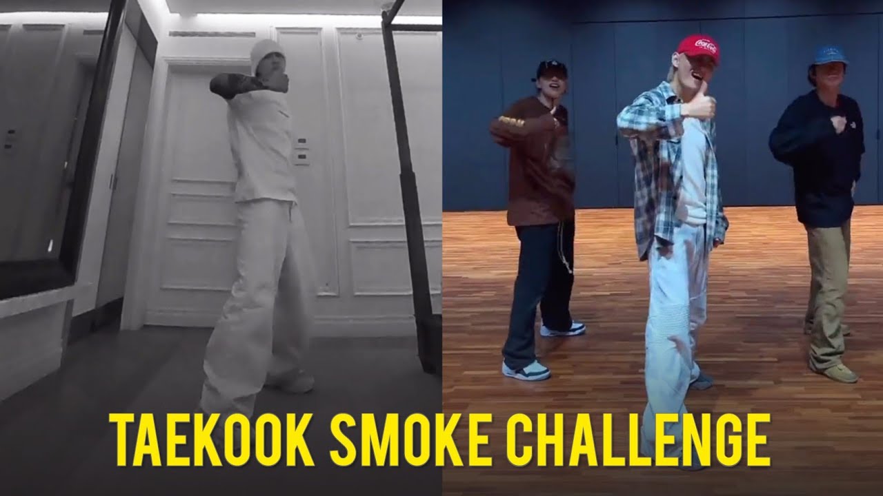 Jungkook Joins Taehyung 'Smoke Challenge' TikTok! RM For Dazed Korea ...