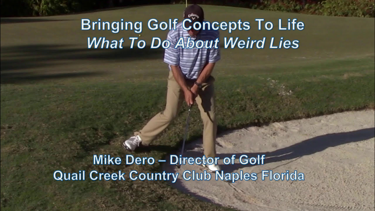 What To Do About Golf's Bad Lies Around A bunker - YouTube