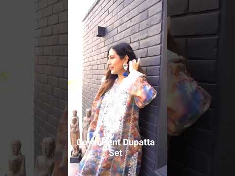 Beautiful Gown Pent And Dupatta Set|| Mahir Collection Saree - YouTube