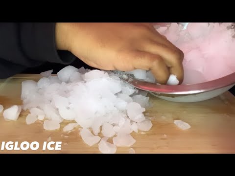 CRUSHED IGLOO ICE | ASMR ICE EATING - YouTube