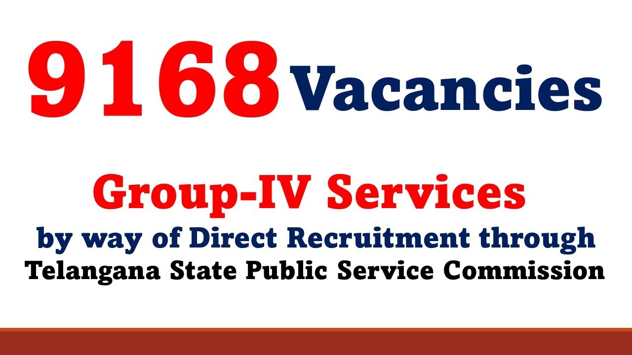 Group-IV Services by way of Direct Recruitment through Telangana State ...