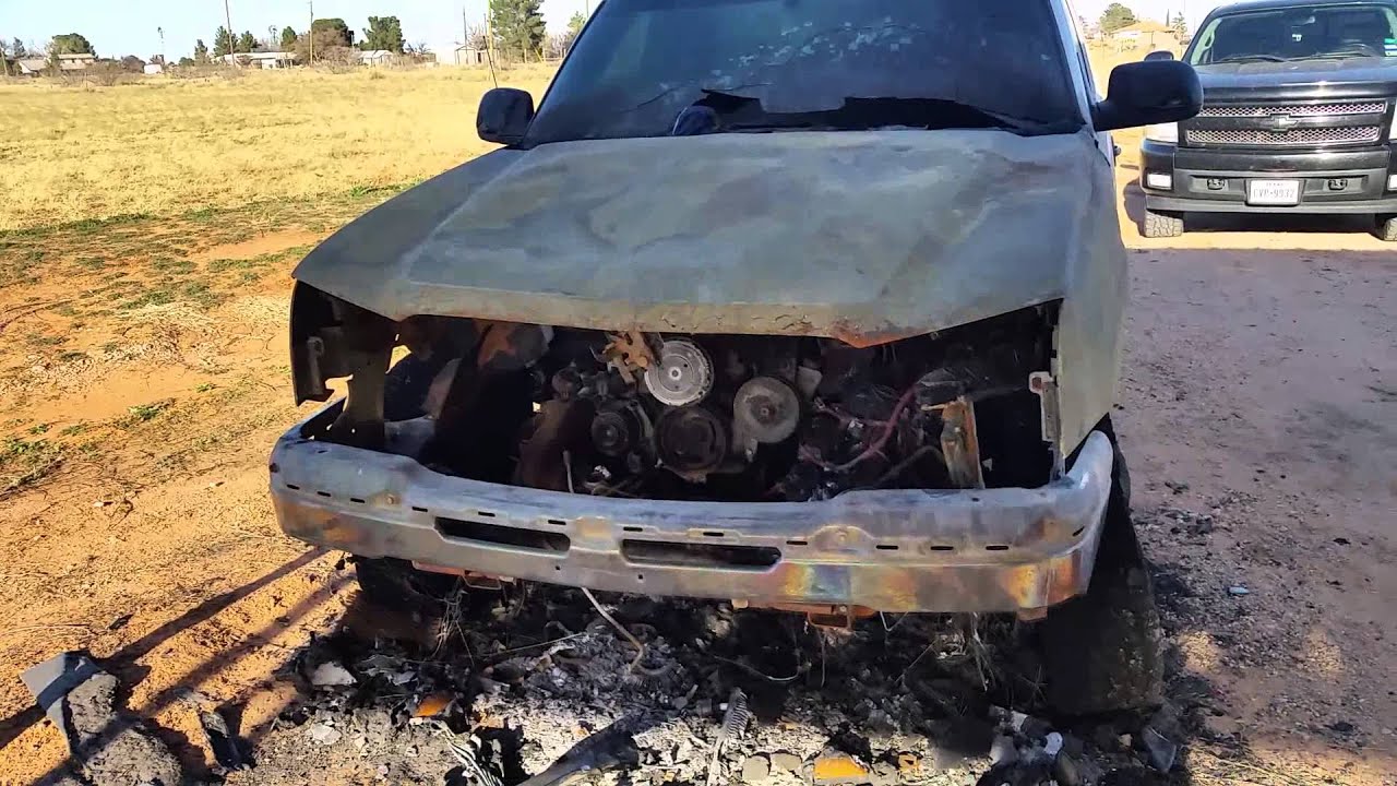 Chevy Silverado fire - YouTube