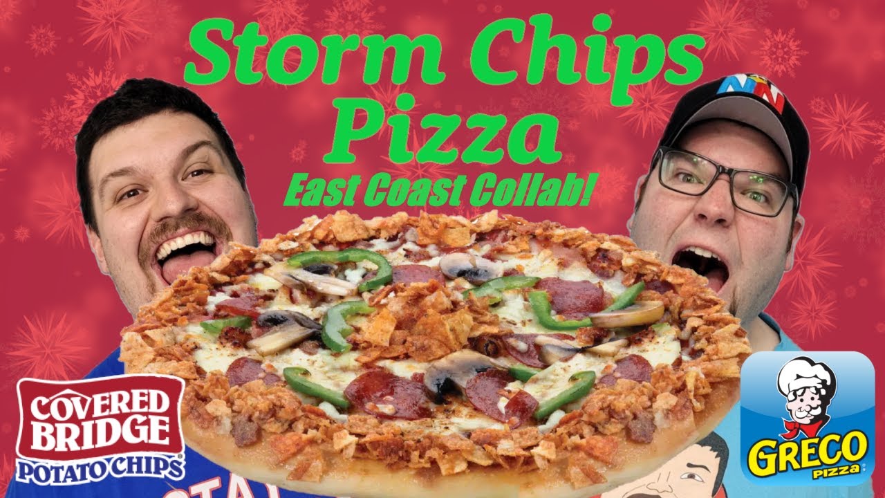 NEW Greco Storm Chips Pizza With Covered Bridge Potato Chips - YouTube