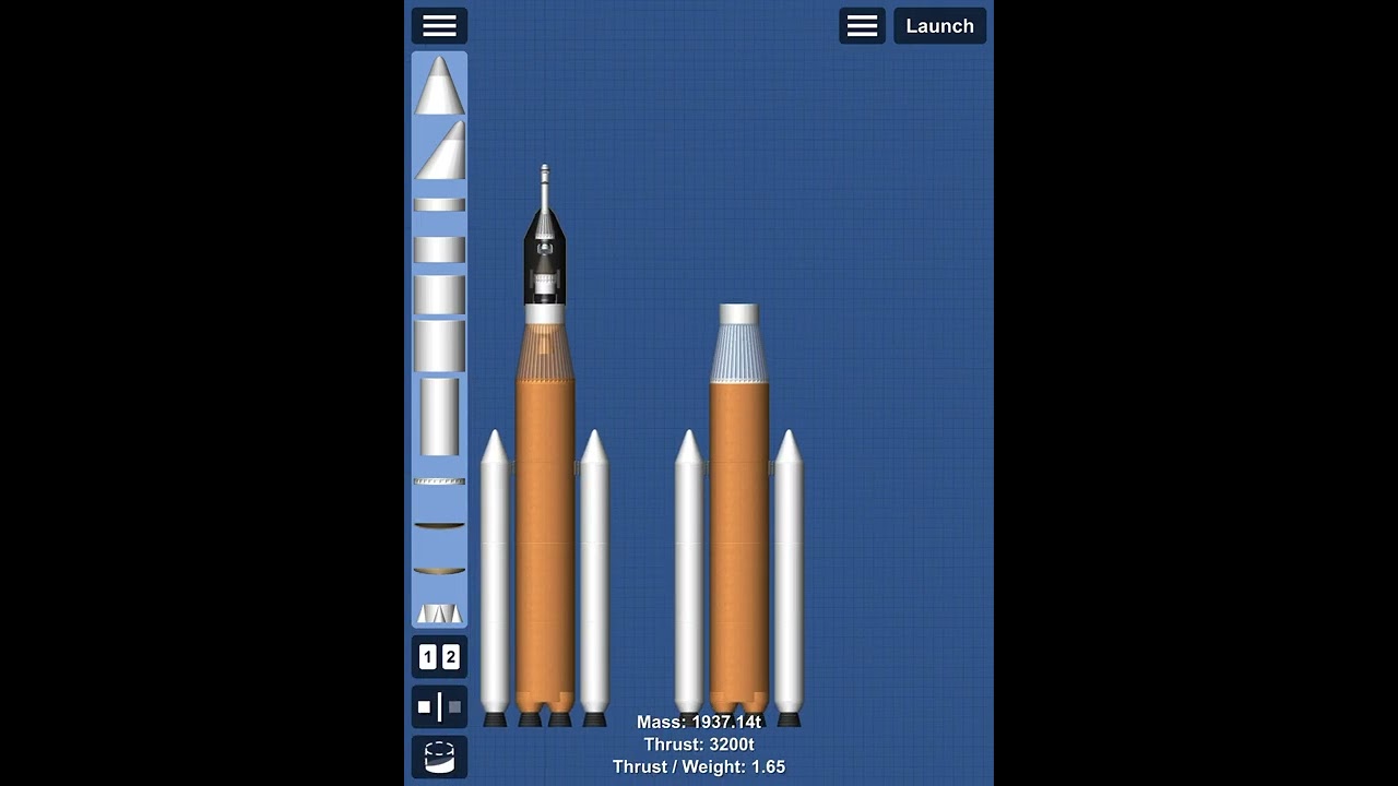 How to build easy SLS rocket in Spaceflight Simulator (Tutorial) - YouTube