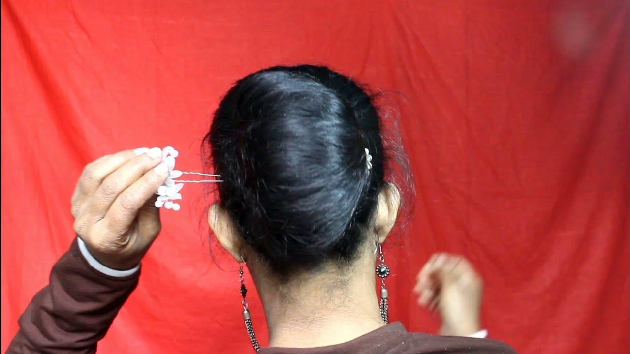 Easy French Roll Hairstyle With Donut For Wedding ।। Beautiful Hair Bun Youtube
