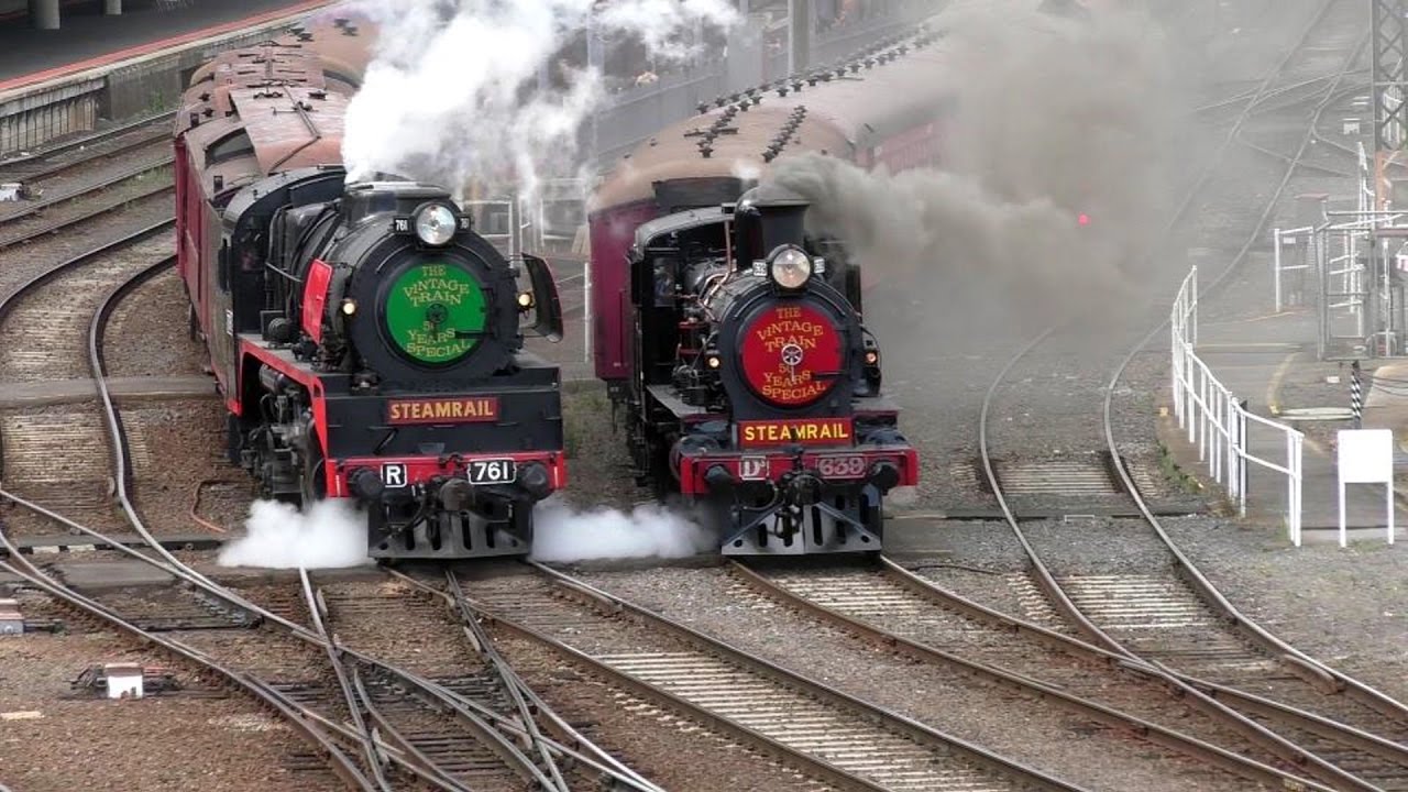 Australian Trains 50 Years of the Vintage Train Steamrail Special - YouTube
