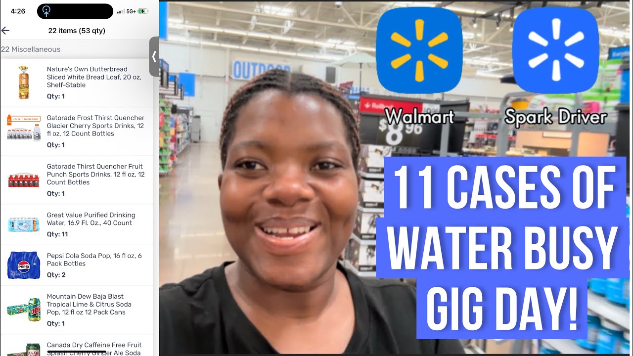 Full Gig Shift Vlog | Spark | 11 Cases of water for this much? - YouTube