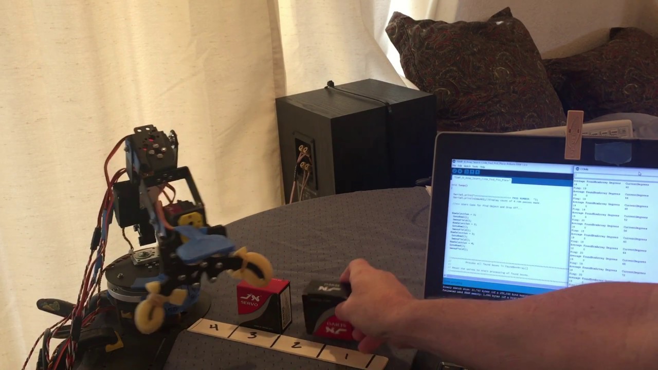 Arduino 5 DOF Robotic Arm Field-Scanning Pick and Place - YouTube