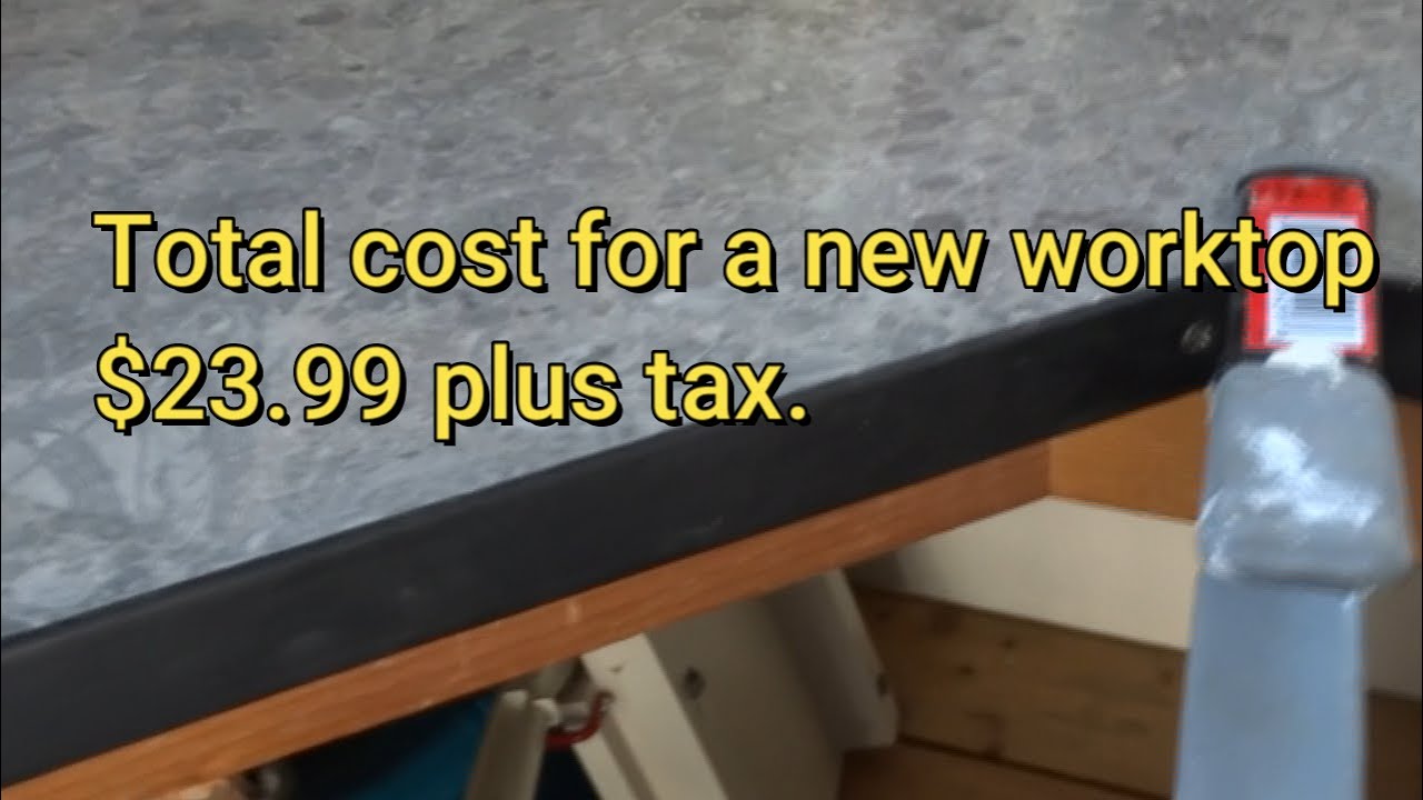 Worktop Installation $23.99 plus tax. Mostly Thrifted Materials! #diy # ...
