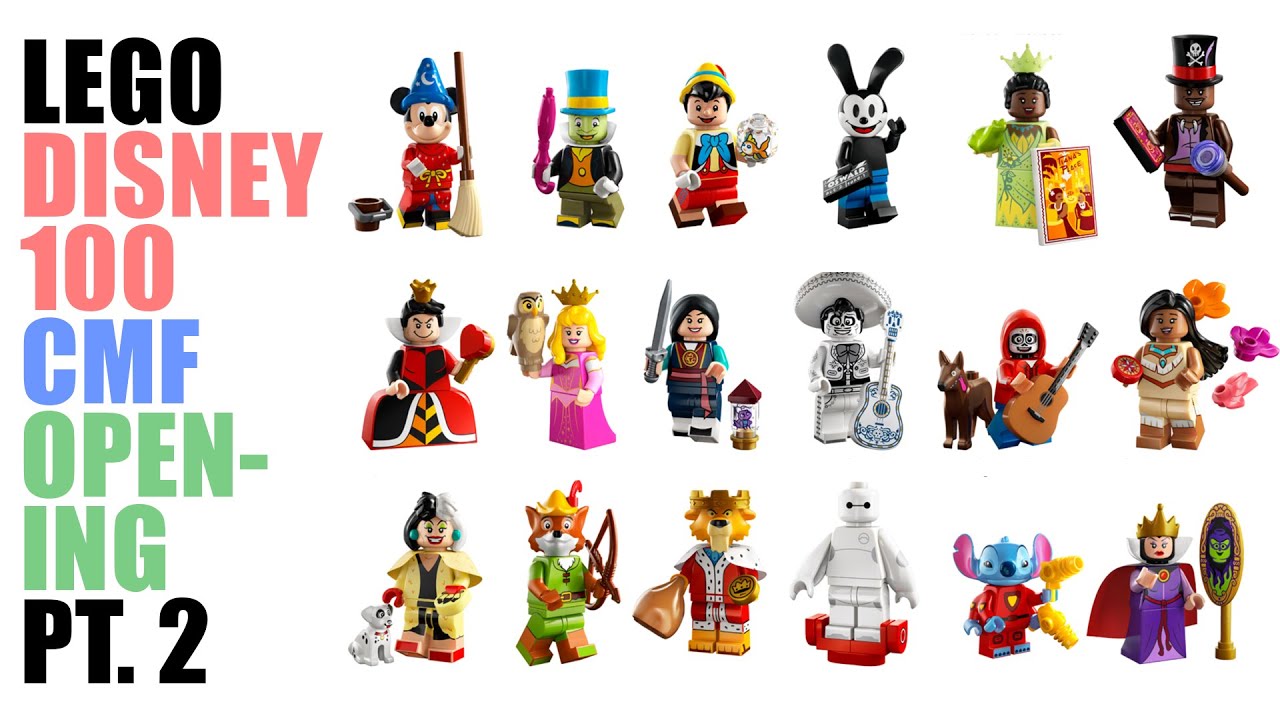 MINIFIG HUNTING: LEGO Disney100 CMF Series Pack Opening Part Two! - YouTube