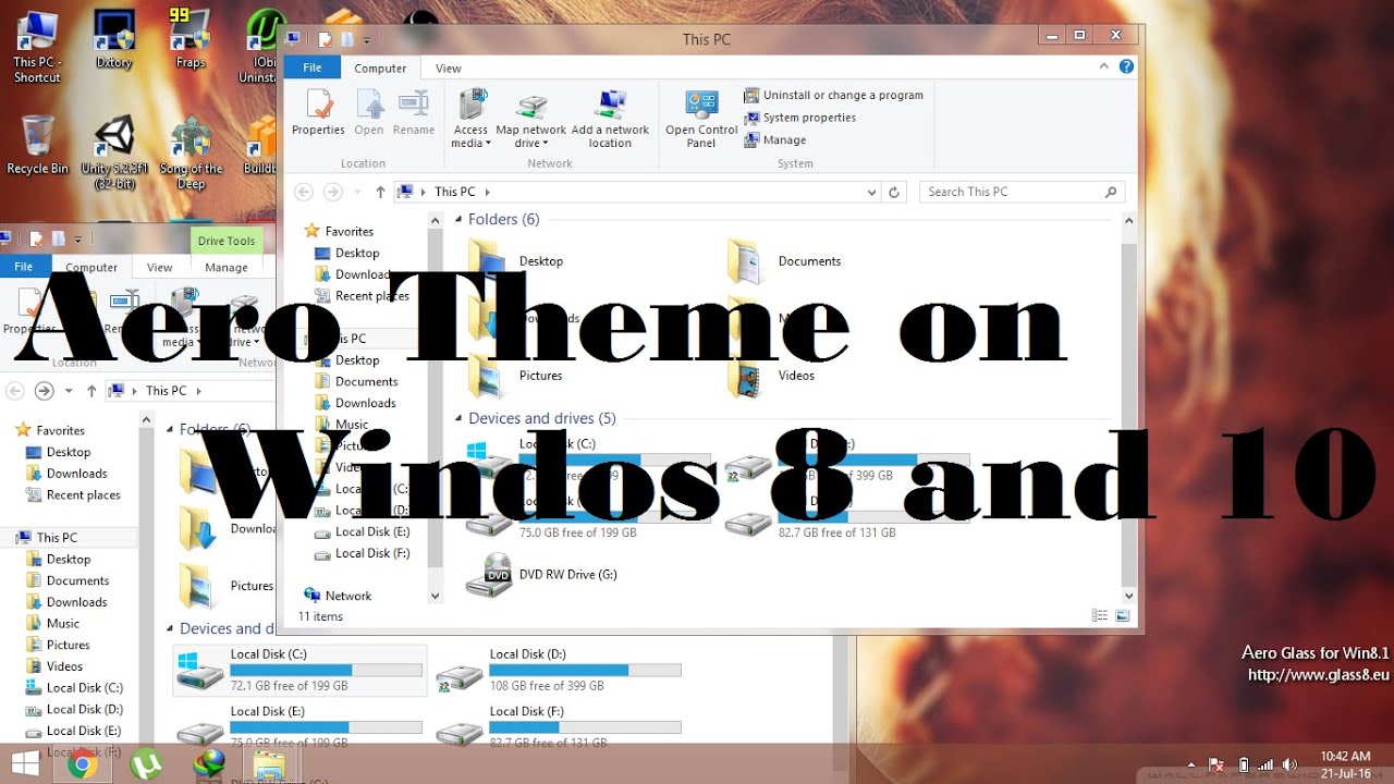 How to get aero glass on Windows 8.1 and 10 - YouTube