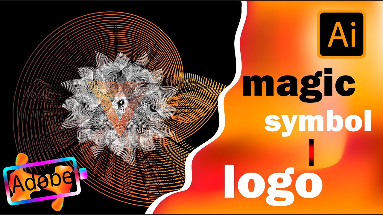 How to make a magic symbol | logo Adobe illustrator tutorial - YouTube