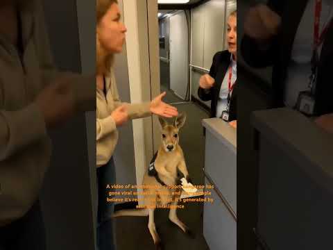 A video of an emotional support kangaroo went viral; some thought it was real, but it’s AI-made