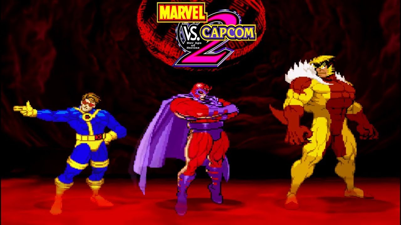 Marvel VS Capcom 2 Sabretooth Magneto and Cyclops Playthrough - YouTube