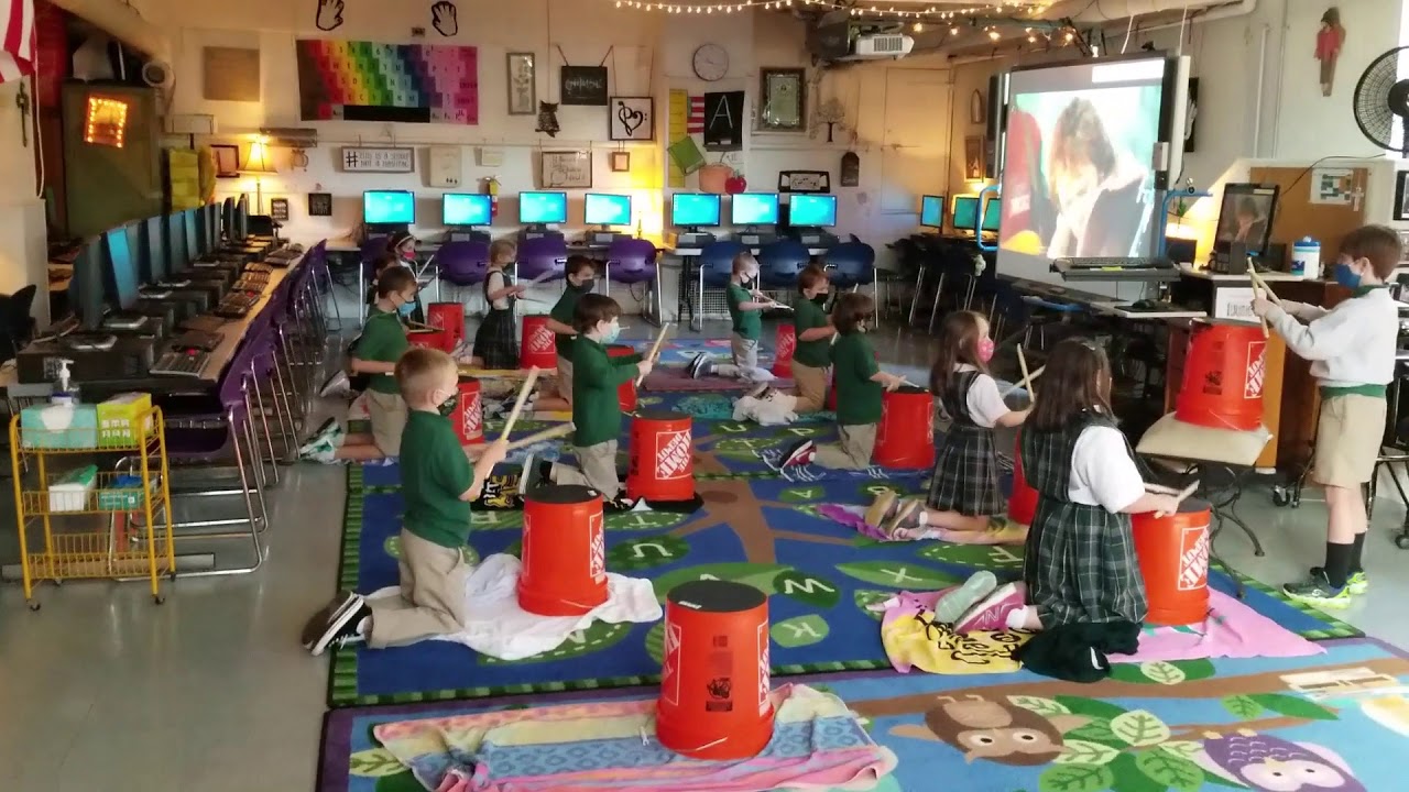 Grade 1 Bucket Drumming - YouTube