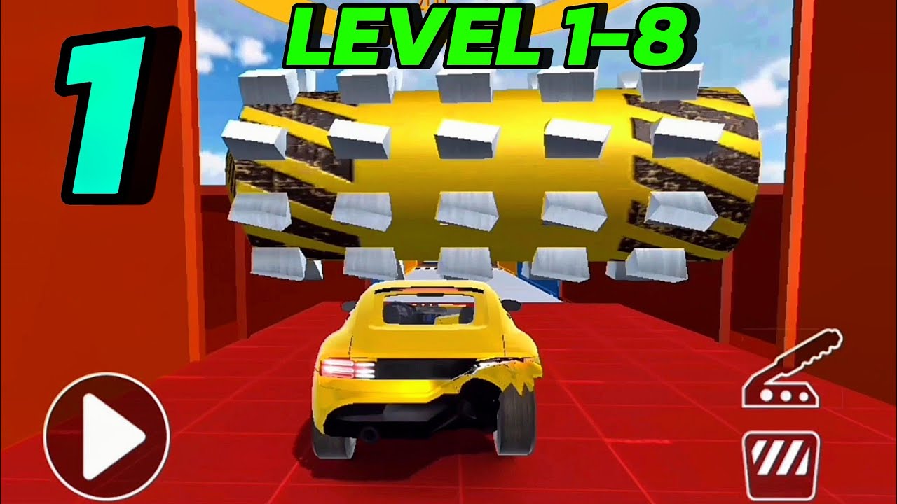 Car Crash Driving Test Game 3D Android Gameplay LEVEL 1-8 - YouTube