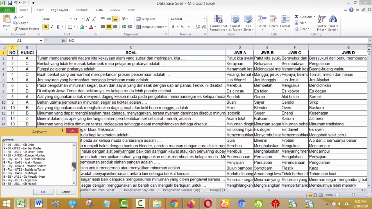 CARA MENAMPILKAN DAFTAR SHEET AKTIF PADA MS. EXCEL untuk Memudahkan ...