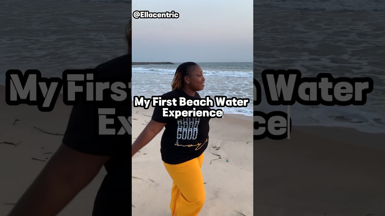 My first beach water experience! #youtubemadeforyou - YouTube
