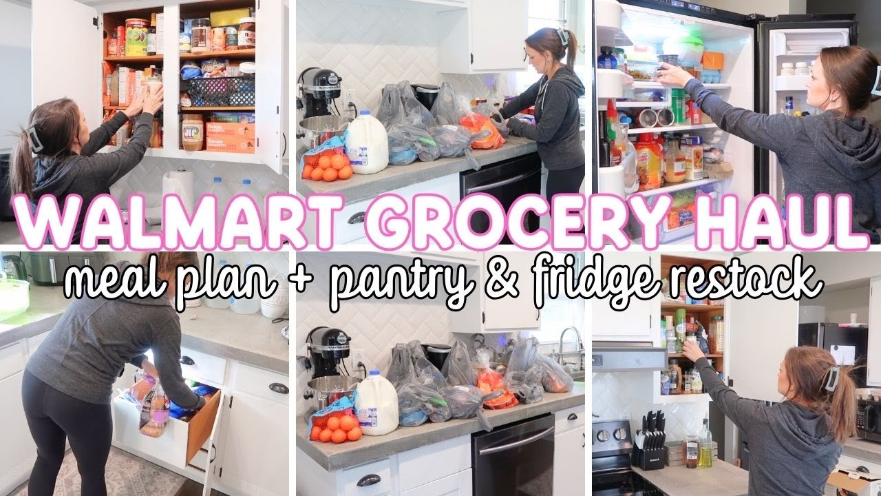 WEEKLY GROCERY HAUL AND MEAL PLAN | PANTRY RESTOCK AND ORGANIZE - YouTube