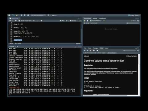 R tutorial Episode 1.1 Subsetting Rows and Columns - YouTube